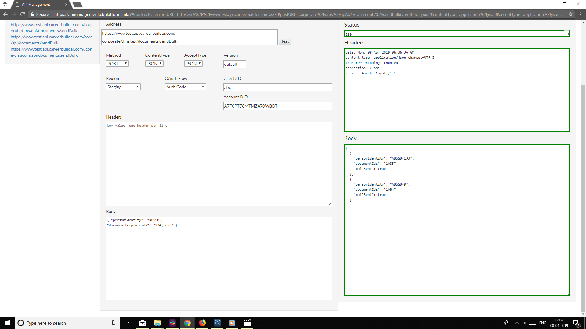 Dms 903 Cbat Send Multiple Document To Multiple Candidates Bulk Api Workterra Jira